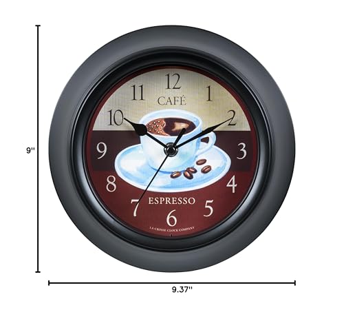 La Crosse Technology 9-inch Café Quartz Wall Clock - 404-3623C