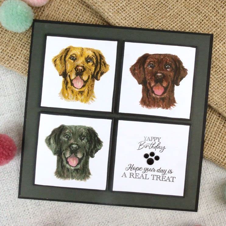 HunkyDory Crafts for The Love of Stamps - Layering Golden Retriever