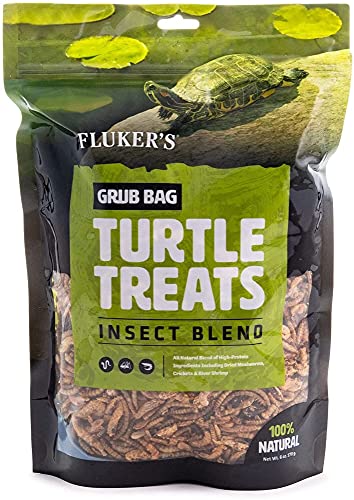 Fluker's Grub Bag Turtle Treat Insect Blend Dry Food 6oz - Includes Attached DBDPet Pro-Tip Guide