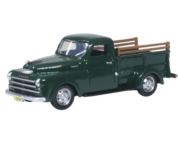 1948 B-1B Pickup Truck Dark Green 1/87 (HO) Scale Diecast Model Car by Oxford Diecast 87DP48002