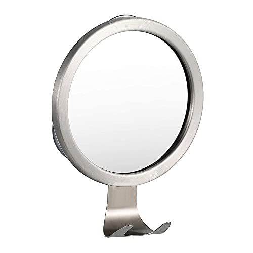 Ettori Shower Mirror Fogless for Shaving with Razor Holder, 1X and 5X Makeup Mirror Dual Sided Vanity Mirror