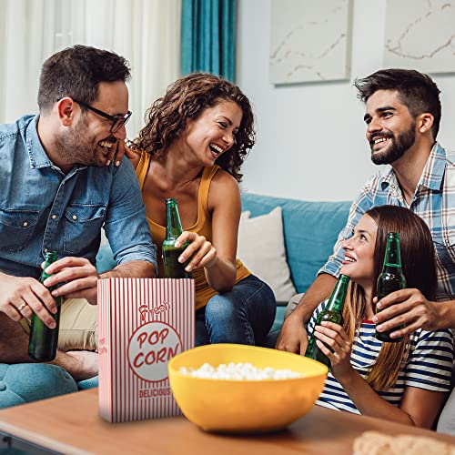 MT Products Popcorn Boxes for Party - 0.74 oz. (Pack of 50) - #1 Popcorn Buckets With Close Top - Great for Movie Theater, Circuses, and Stadium
