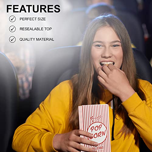 MT Products Popcorn Boxes for Party - 0.74 oz. (Pack of 50) - #1 Popcorn Buckets With Close Top - Great for Movie Theater, Circuses, and Stadium