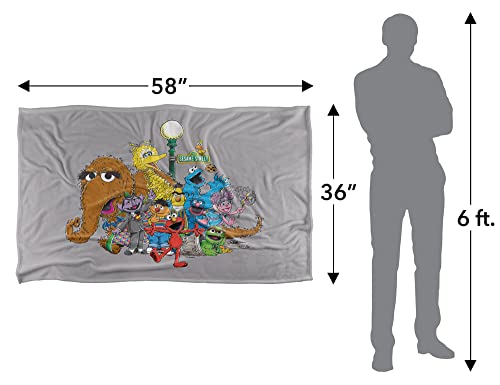 Sesame Street Group Street Light Officially Licensed Silky Touch Super Soft Throw Blanket 36" x 58"