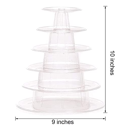 Candora 6-Layer Macaron Display Stand Cake Stand Macaron Tower Wedding Display Stand(2 Sets)