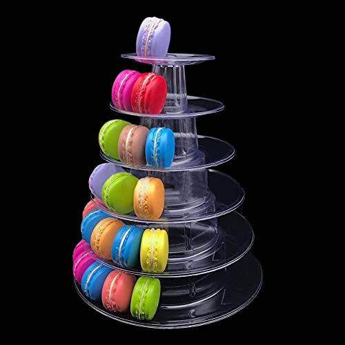 Candora 6-Layer Macaron Display Stand Cake Stand Macaron Tower Wedding Display Stand(2 Sets)