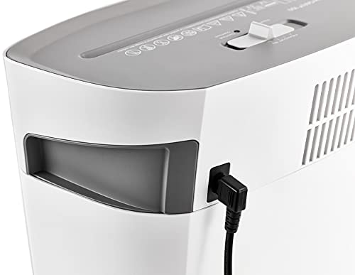 Dahle PaperSAFE PS 100 Paper Shredder, Oil Free, Jam Protection, Security Level P-4, 5 Sheet Max, Shreds Staples, Paper Clips & Credit Cards