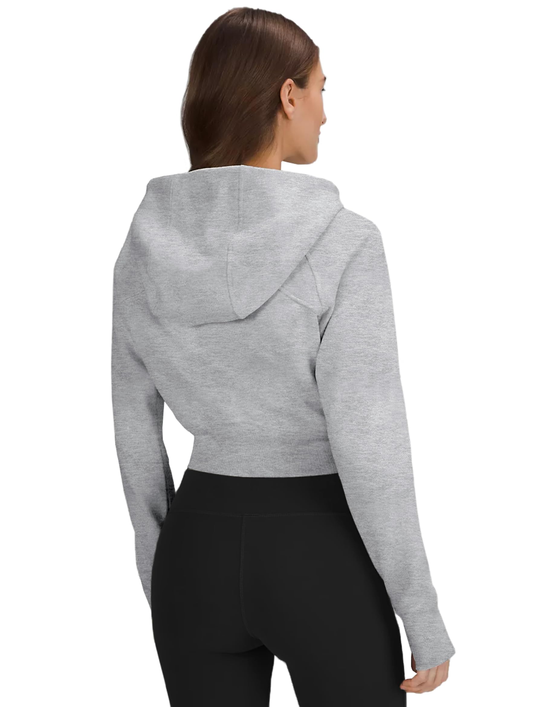 Fengbay Womens Zip Up Cropped Hoodies Fleece Full Zipper Sweatshirts Pullover Scuba Hoodie with Pocket