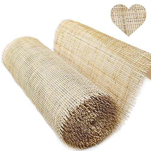 LUSYDECO 24" Width Square Rattan Cane Webbing Roll for Caning Projects Rattan Woven Roll Wardrobe Shoe Square Mesh Material for Cabinet & Door (5 Feet)