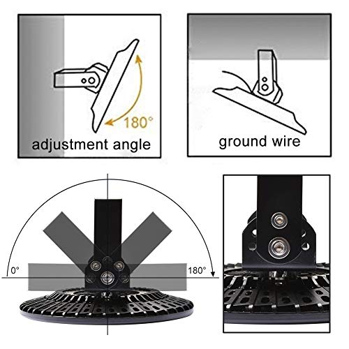 Viugreum 10 Pack 100W UFO LED High Bay Light, IP65 Waterproof 6500K Daylight White LED Warehouse Lighting, Commercial Bay Lighting for Garage Barn Workshop Wet Location