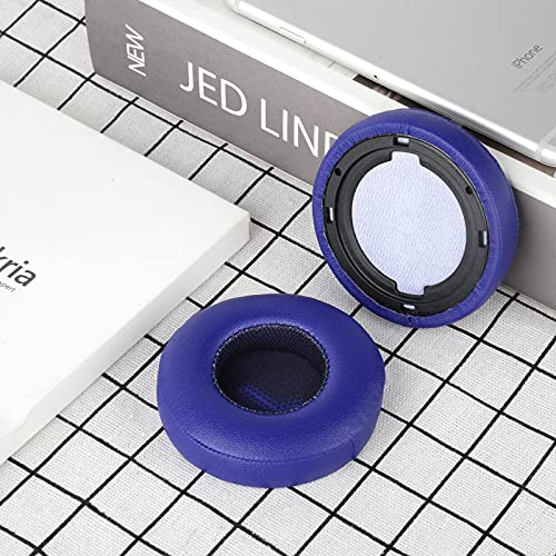 Geekria QuickFit Protein Leather Replacement Ear Pads for JBL E35, E45bt, E45, C45BT Headphones Ear Cushions, Headset Earpads, Ear Cups Repair Parts (Blue)