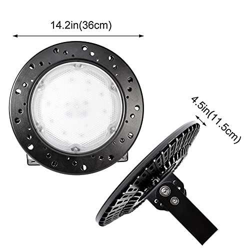 Viugreum 10 Pack 100W UFO LED High Bay Light, IP65 Waterproof 6500K Daylight White LED Warehouse Lighting, Commercial Bay Lighting for Garage Barn Workshop Wet Location