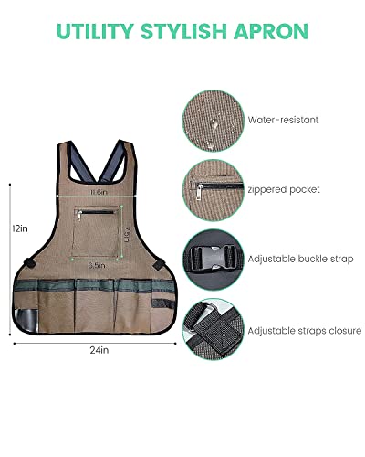 Garden Compost Bin with Garden Work Apron,Great Gardening Gifts for Women Men Lawn Care