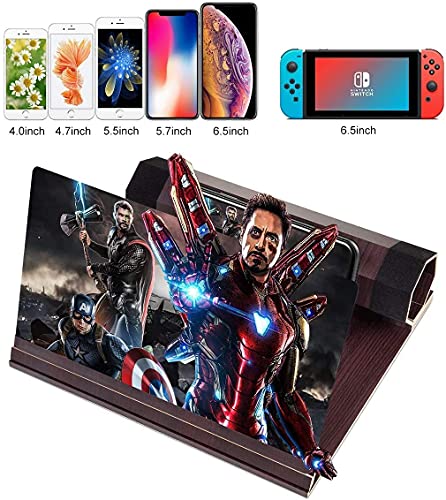 12’’ Screen Magnifier for Smartphone – Mobile Phone 3D Magnifier Projector Screen for Movies, Videos, and Gaming – Foldable Phone Stand with Screen Amplifier – Compatible with All Smartphones