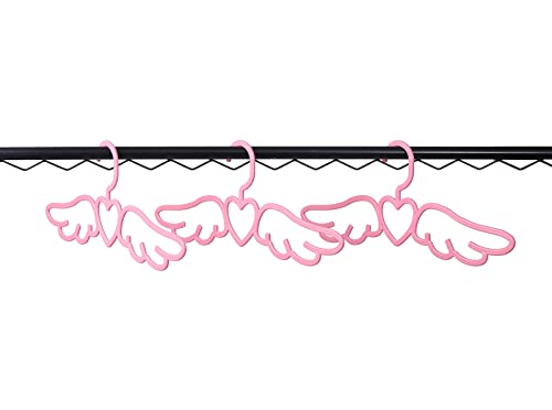 Plastic Clothes Hanger Heart Hangers Space Saving Cute Hangers for Outside Clothes Closet for Shirt Suit Coat 10PCS (Pink)