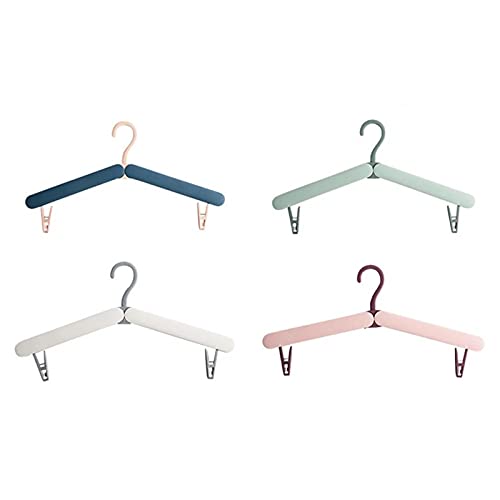 XINGWANG 4-Piece Portable Folding Travel Hanger, Outdoor Drying Rack with Clip, Travel Goods