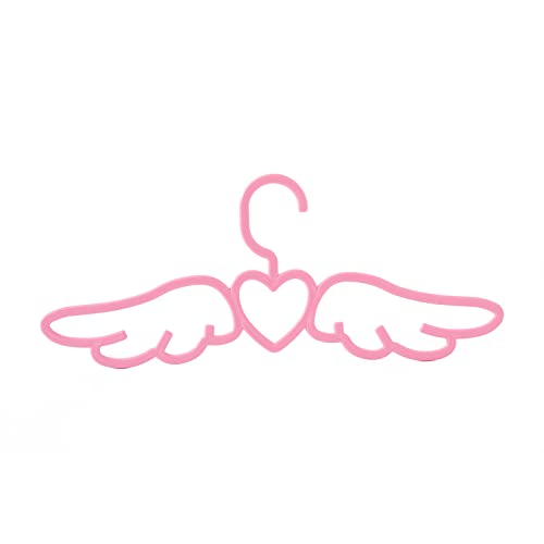 Plastic Clothes Hanger Heart Hangers Space Saving Cute Hangers for Outside Clothes Closet for Shirt Suit Coat 10PCS (Pink)