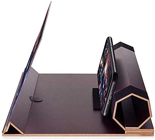 12’’ Screen Magnifier for Smartphone – Mobile Phone 3D Magnifier Projector Screen for Movies, Videos, and Gaming – Foldable Phone Stand with Screen Amplifier – Compatible with All Smartphones