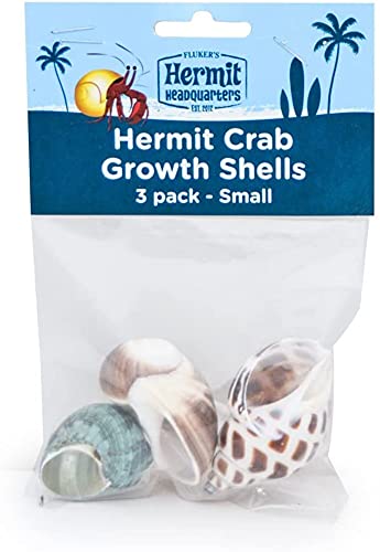 DBDPet Fluker's Hermit Crab Growth Shells Assorted 3pk Small - Includes Attached Pro-Tip Guide