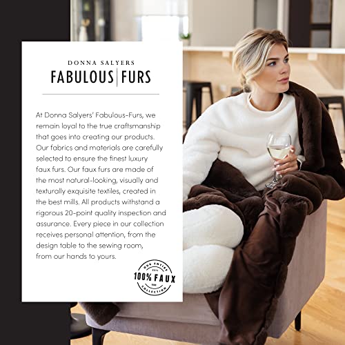 Fabulous-Furs Donna Salyers Couture Mink Faux-Fur Throw Blanket, Soft Blanket, 60x72 in, Fisher