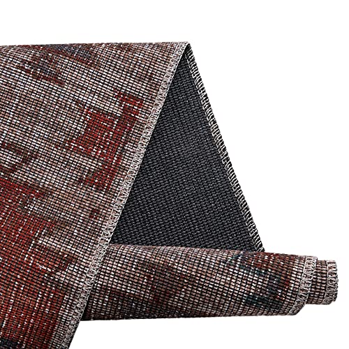 Rugs.com Sisu Collection Washable Rug β 2' x 3' Rust Red Flatweave Rug Perfect for Entryways, Kitchens, Breakfast Nooks, Accent Pieces