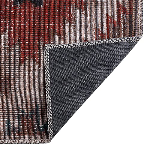 Rugs.com Sisu Collection Washable Rug β 2' x 3' Rust Red Flatweave Rug Perfect for Entryways, Kitchens, Breakfast Nooks, Accent Pieces