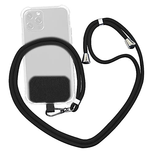 Universal Crossbody Cell Phone Lanyards Multifuctional Nylon Patch Phone Lanyards Rope Mobile Phone Strap Adjustable Shoulder Neck Strap Lanyard Soft Rope for Most Smartphones Hanging Cord