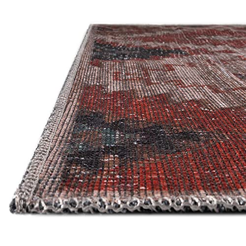 Rugs.com Sisu Collection Washable Rug β 2' x 3' Rust Red Flatweave Rug Perfect for Entryways, Kitchens, Breakfast Nooks, Accent Pieces