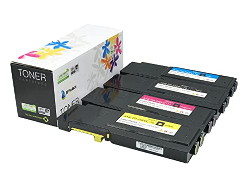 EF Products Replacement for Dell C3760 C3765 C3760dn C3760n C3765dnf Toner Cartridge (Black 331-8429, Yellow 331-8430, Magenta 331-8431, Cyan 331-8432, 4-Pack)