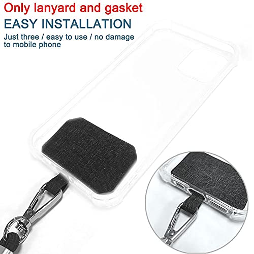 Universal Crossbody Cell Phone Lanyards Multifuctional Nylon Patch Phone Lanyards Rope Mobile Phone Strap Adjustable Shoulder Neck Strap Lanyard Soft Rope for Most Smartphones Hanging Cord