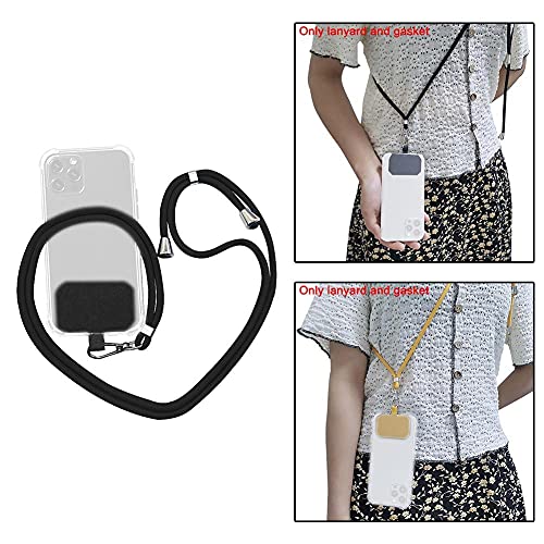 Universal Crossbody Cell Phone Lanyards Multifuctional Nylon Patch Phone Lanyards Rope Mobile Phone Strap Adjustable Shoulder Neck Strap Lanyard Soft Rope for Most Smartphones Hanging Cord