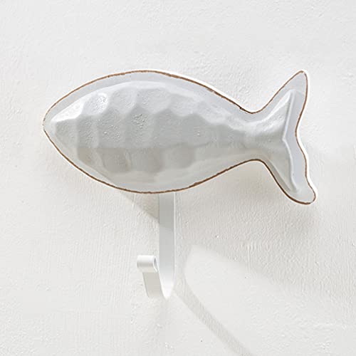 HEALLILY Coat Hanger Hooks 2pcs Fish Wall Hooks for Hanging Sea Wall Hooks Nautical Hook Rustic Wall Hanger Coat Towel Hook Beach Coastal Wall Decorations Ornament Wall Coat Hooks