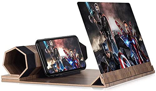 12’’ Screen Magnifier for Smartphone – Mobile Phone 3D Magnifier Projector Screen for Movies, Videos, and Gaming – Foldable Phone Stand with Screen Amplifier – Compatible with All Smartphones MB2