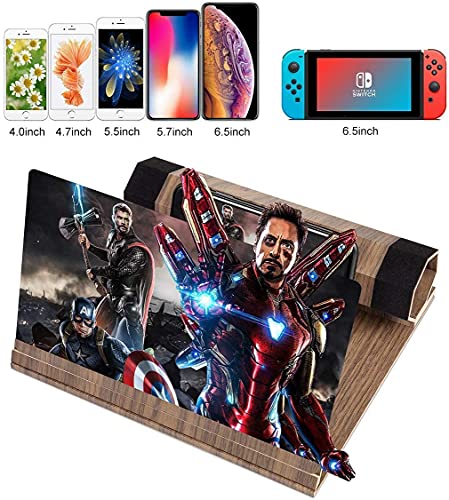 12’’ Screen Magnifier for Smartphone – Mobile Phone 3D Magnifier Projector Screen for Movies, Videos, and Gaming – Foldable Phone Stand with Screen Amplifier – Compatible with All Smartphones MB2