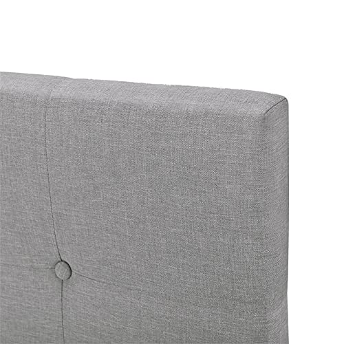 HomeFare Twin Storage Bed in Glacier Gray Fabric