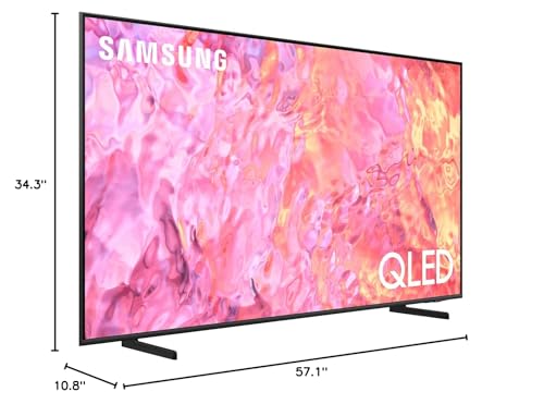 SAMSUNG QN65Q60CAFXZA 65" QLED 4K Quantum HDR Dual LED Smart TV with an Austere 5S-4KHD2-2.5M V-Series 2.5m Premium 4K HDR HDMI Braided Cable (2023)(USED)