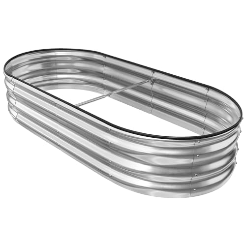 ENJOYBASICS Raised Garden Bed Kit, Galvanized Raised Planter 5x2.25x1 ft Box Outdoor for Vegetables, Large Bottomless Metal Raised Bed for Gardening, Herb, Growing Fruits, Flower