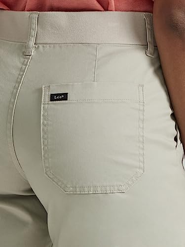 Lee Women's Ultra Lux Comfort with Flex-to-Go Utility Pant, Salina Stone, 14 Long