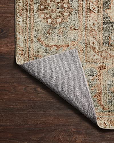 Loloi II Margot Collection MAT-03 Ocean/Spice, Traditional 7'-6" x 9'-6" Area Rug