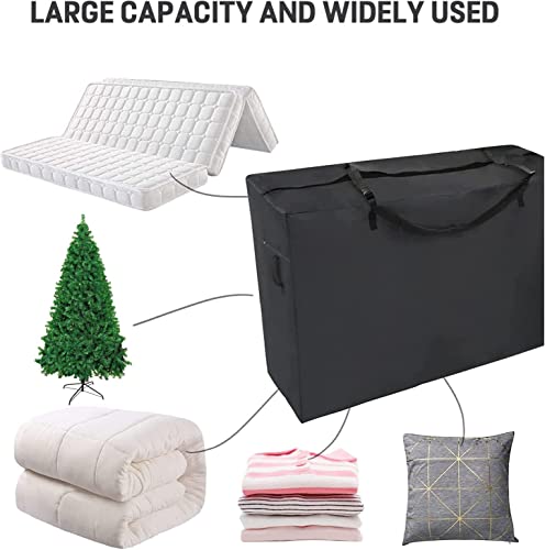 Andacar Folding Mattress Storage Bag, 40inch Sturdy Carrying Bag for 4 inch Twin Trifold Matress Durable Cushion Storage Bag - 40x28x18inch