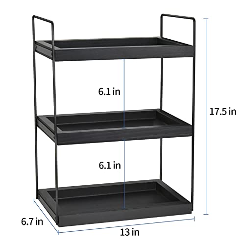 3 Tier Bathroom Countertop Organizer,Counter Standing Rack Cosmetic Organizer Holder,Bathroom Counter Organizer and Storage Shelf,Bathroom Counter Trays Storage,Kitchen Spice Counter