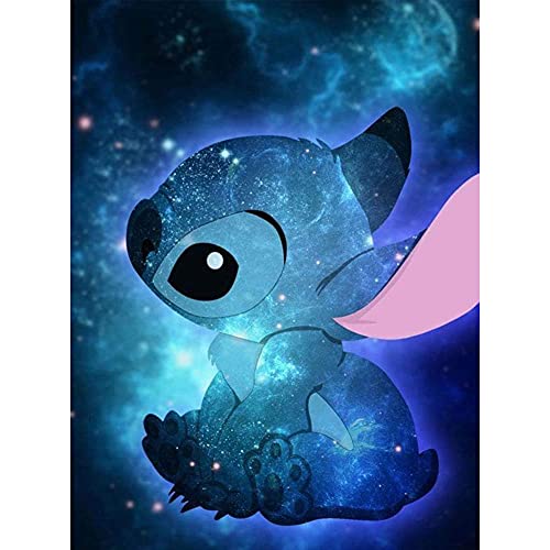FILASLFT Stitch Diamond Painting, Diamond Art Stitch, Diamond Painting Kits for Adults, Diamond Painting Stitch Gem Art Craft DIY Home Wall Decor 12 x 16 inch (Galaxy Stitch Diamond Painting)
