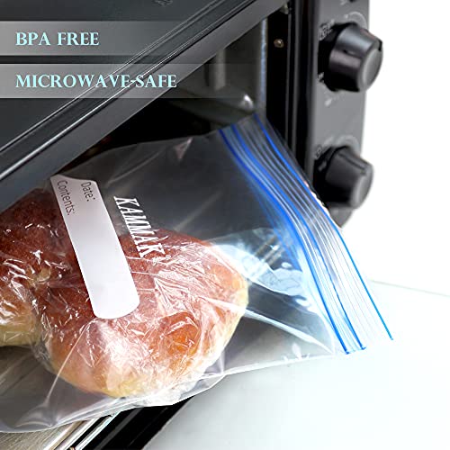 KAMMAK Quart Bags, Food Storage Bags, Reusable ZiplockĀ Bags, Grip, Open, and Close Easily (6.97 7.4 Inch 100 Count)