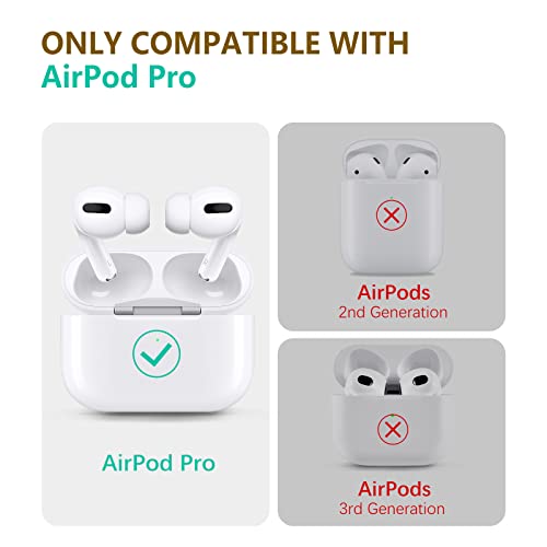 AIRSPO AirPods Pro (1st Generation) Case Cover Clear Lasher Hard PC Protective Case Colorful AirPod Pro Cover Skin Compatible with Apple AirPods Pro 1st Generation with Keychain (Glittery Purple)