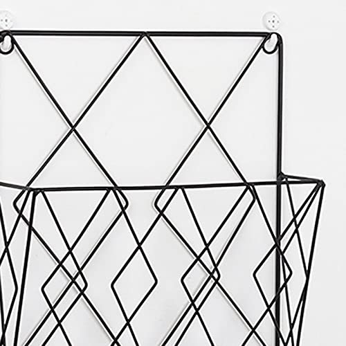WskLinft Wall Shelf Modern Fashion Space-Saving Wall Mounted Book Magazines Storage Organization Rack for Home Decor (Black)