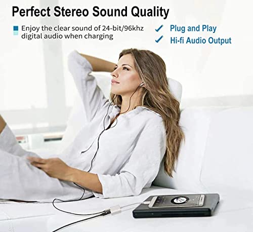 8ware Lightning to Headphone Adapter 3.5mm Jack Headphone Adapter 3 in 1 Earphone and Charging Splitter for iPhone 13/12/11/SE/XS/XR/X/8/7 and iPad