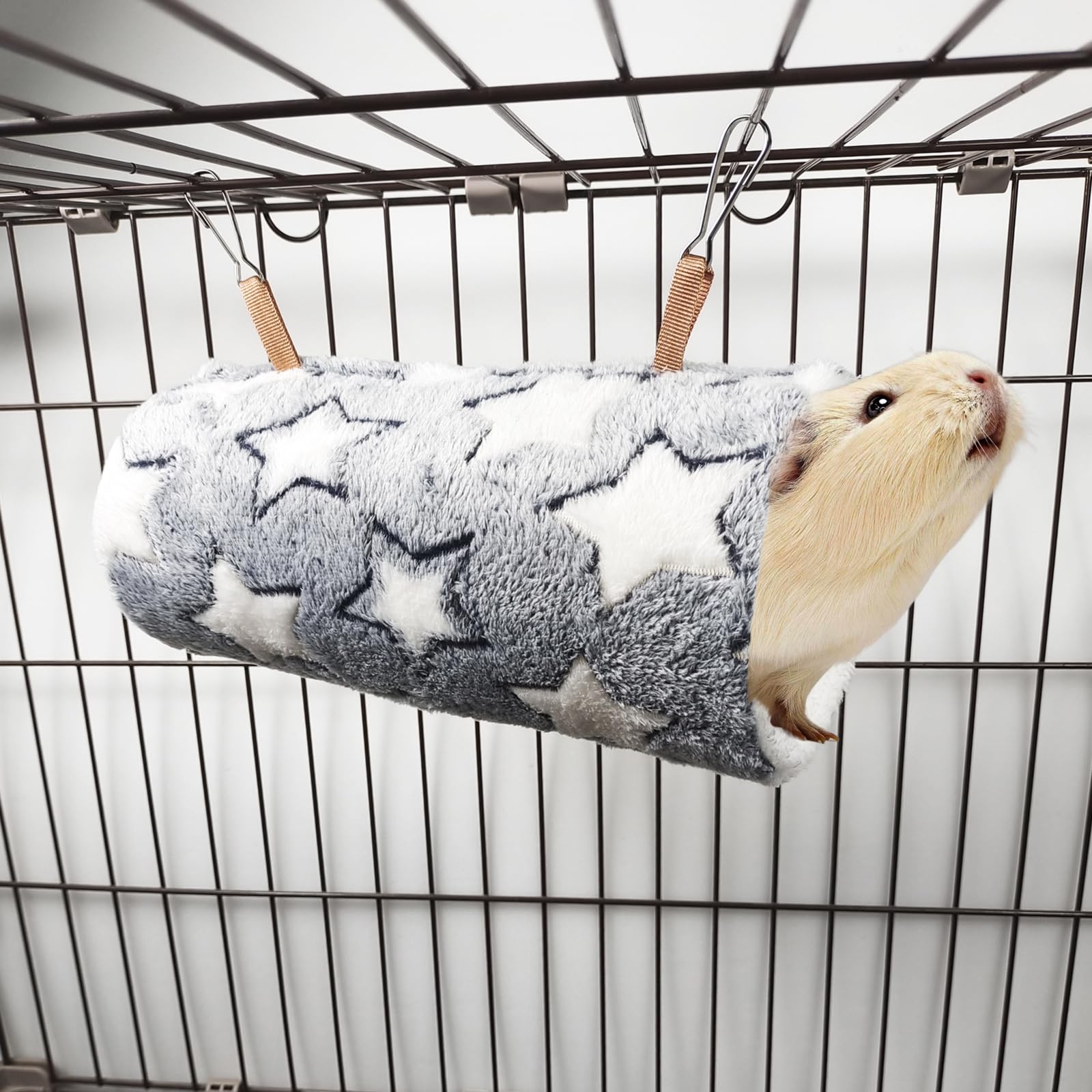 AZVNMT Mouse cage Accessory, Hanging Climbing Tunnel, Hamster, Guinea Pig, Ferret, Squirrel, Warm Winter Hiding Place, Hammock Plush Toy