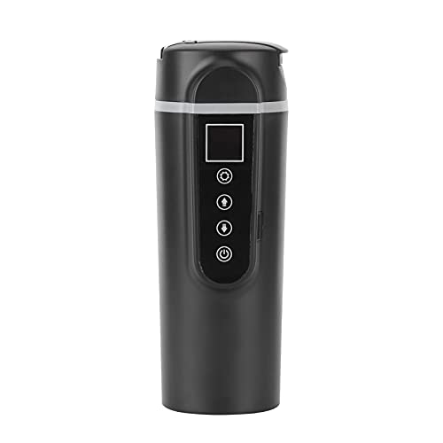 Yctze Smart Temperature Control Travel Coffee Mug 450ml 12-24V Electric Heated Travel Mug Stainless Steel Car Cup 0-100℃ Adjustable,20-25 MIN Quick Heating for heated travel mug temperature control cu
