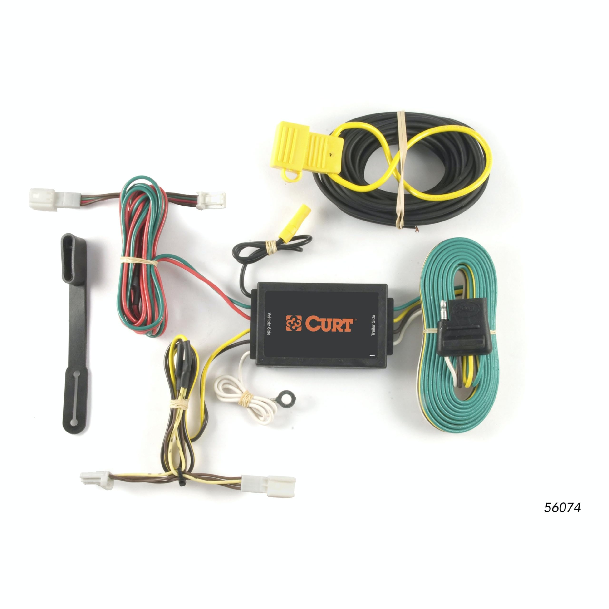 CURT 56074 Vehicle-Side Custom 4-Pin Trailer Wiring Harness, Fits Select Infiniti FX35, FX37, FX50, QX70 , Black