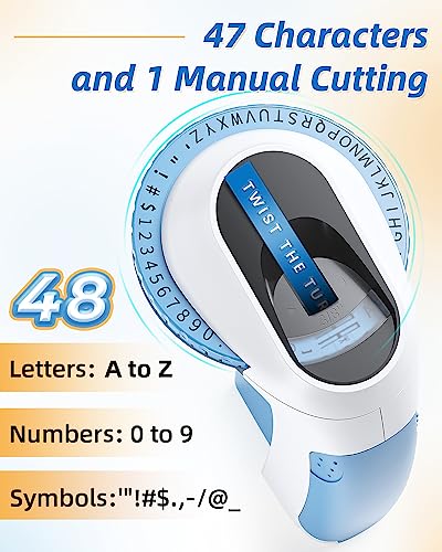 Memoqueen Embossing Label Maker Machine with 3 Tapes，Portable 3D Embosser, Handheld Mini Embossed Label Printer with 3 Label Maker Tape for Small Business Office Home and DIY Crafting-E975 Blue